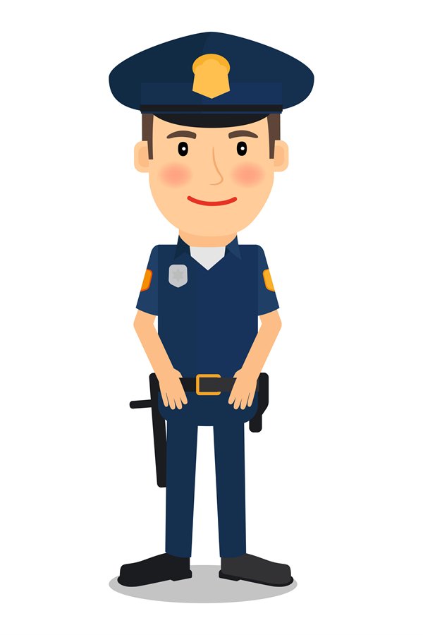 Policeman character vector illustration