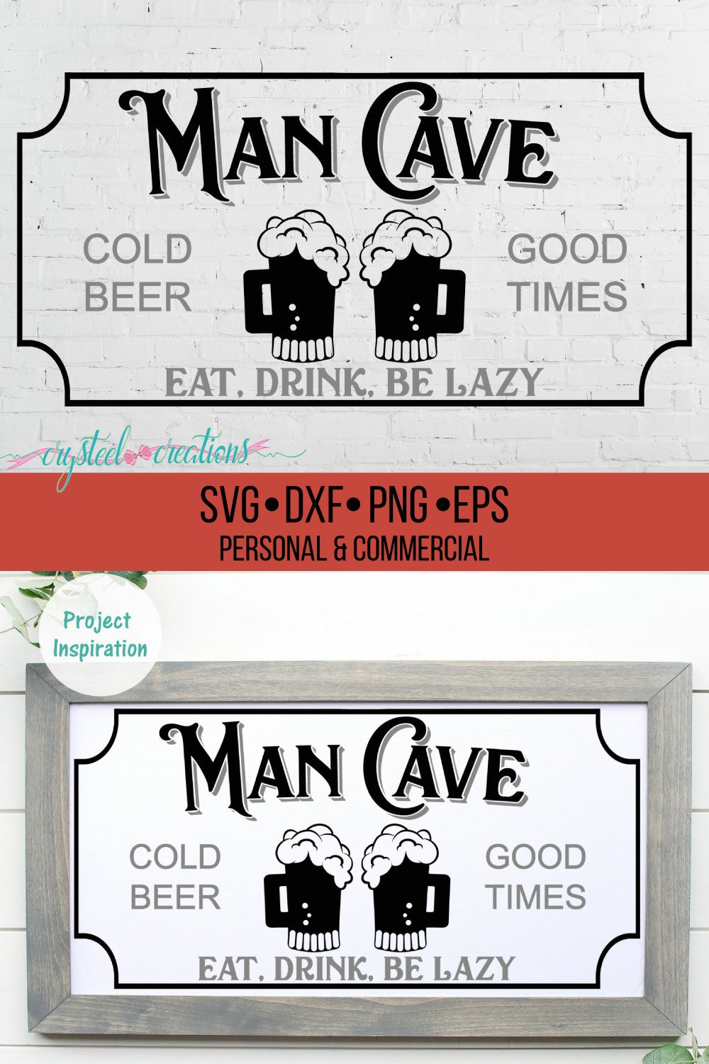 Man Cave 12x24 SVG, DXF, PNG, EPS