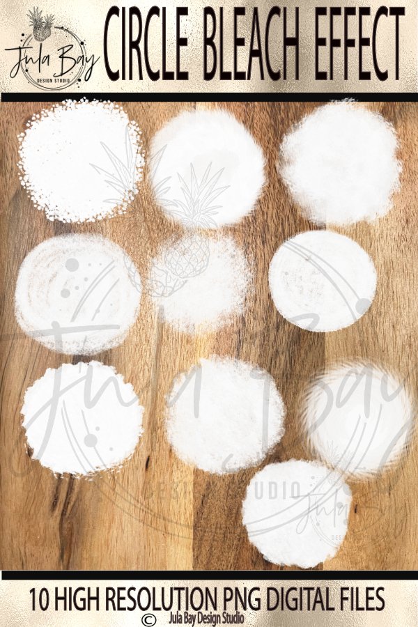 Bleach Effect Background Bundle Round White Background PNG