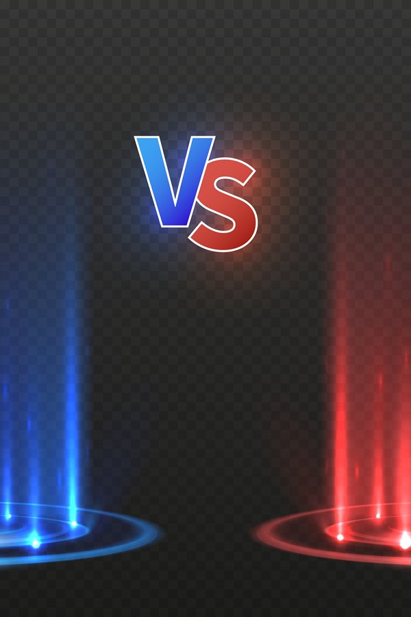 VS battle flooring. Versus action game, confrontation glowin