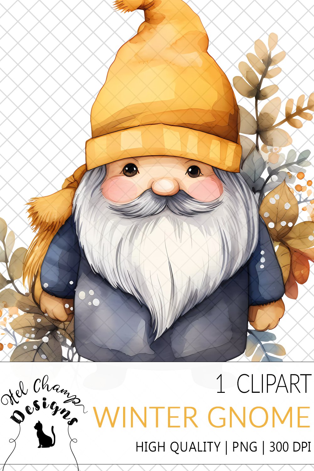 Winter gnome yellow transparent clipart