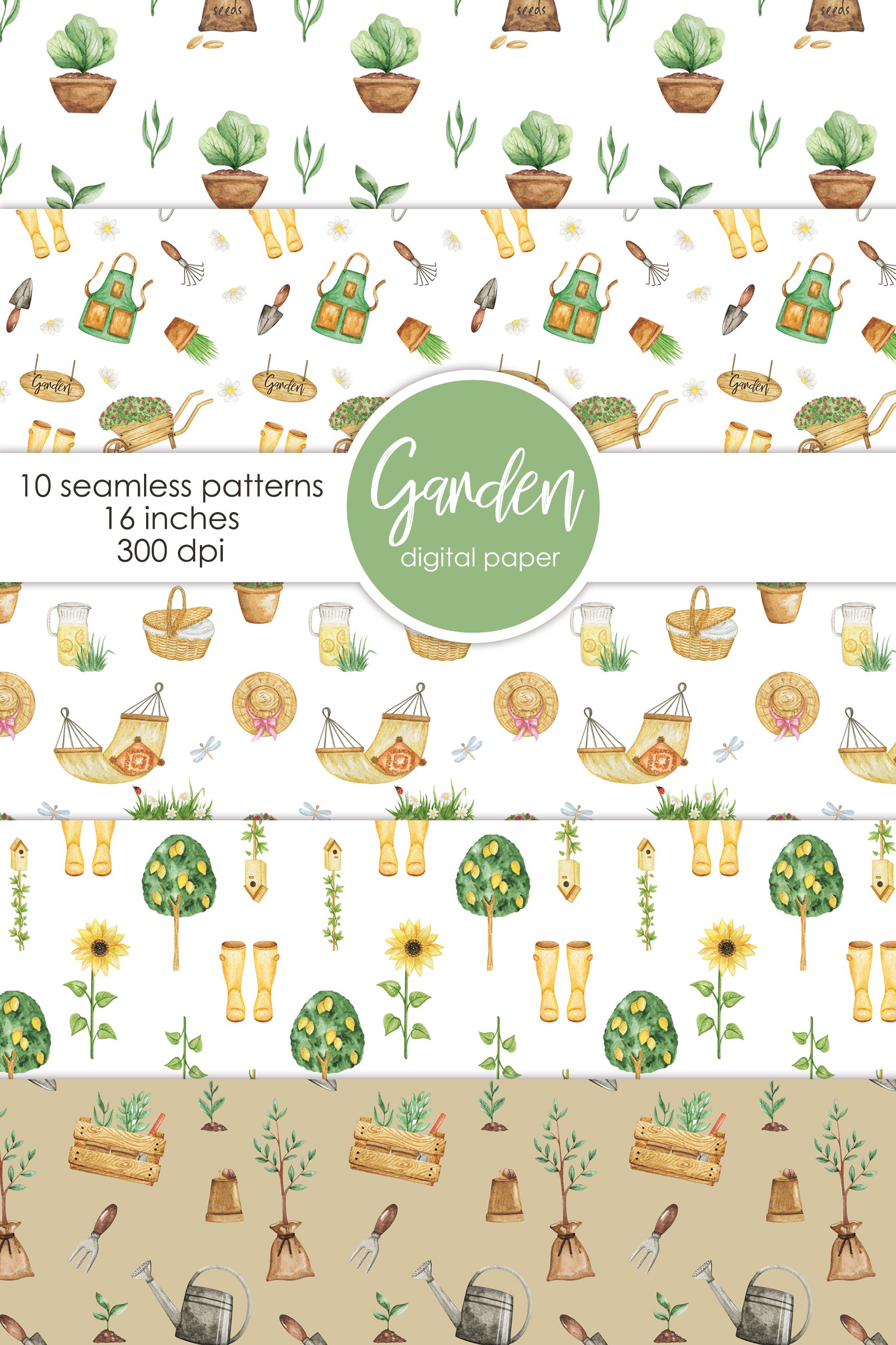 Spring Garden seamless pattern design