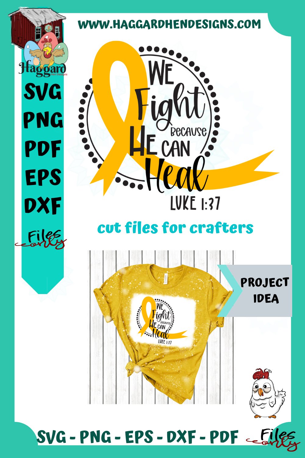 He can Heal Luke 1:37 SVG