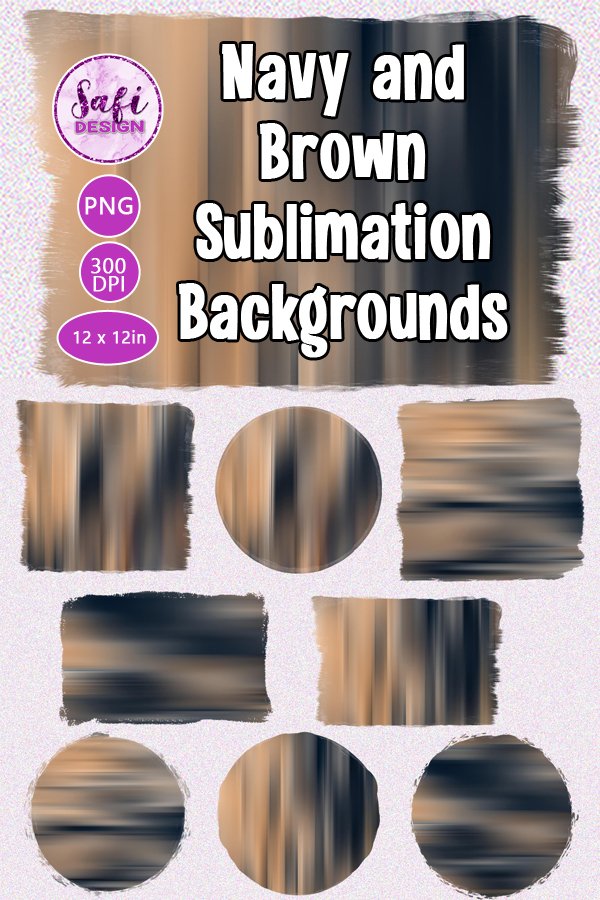 Navy and Brown Sublimation Backgrounds