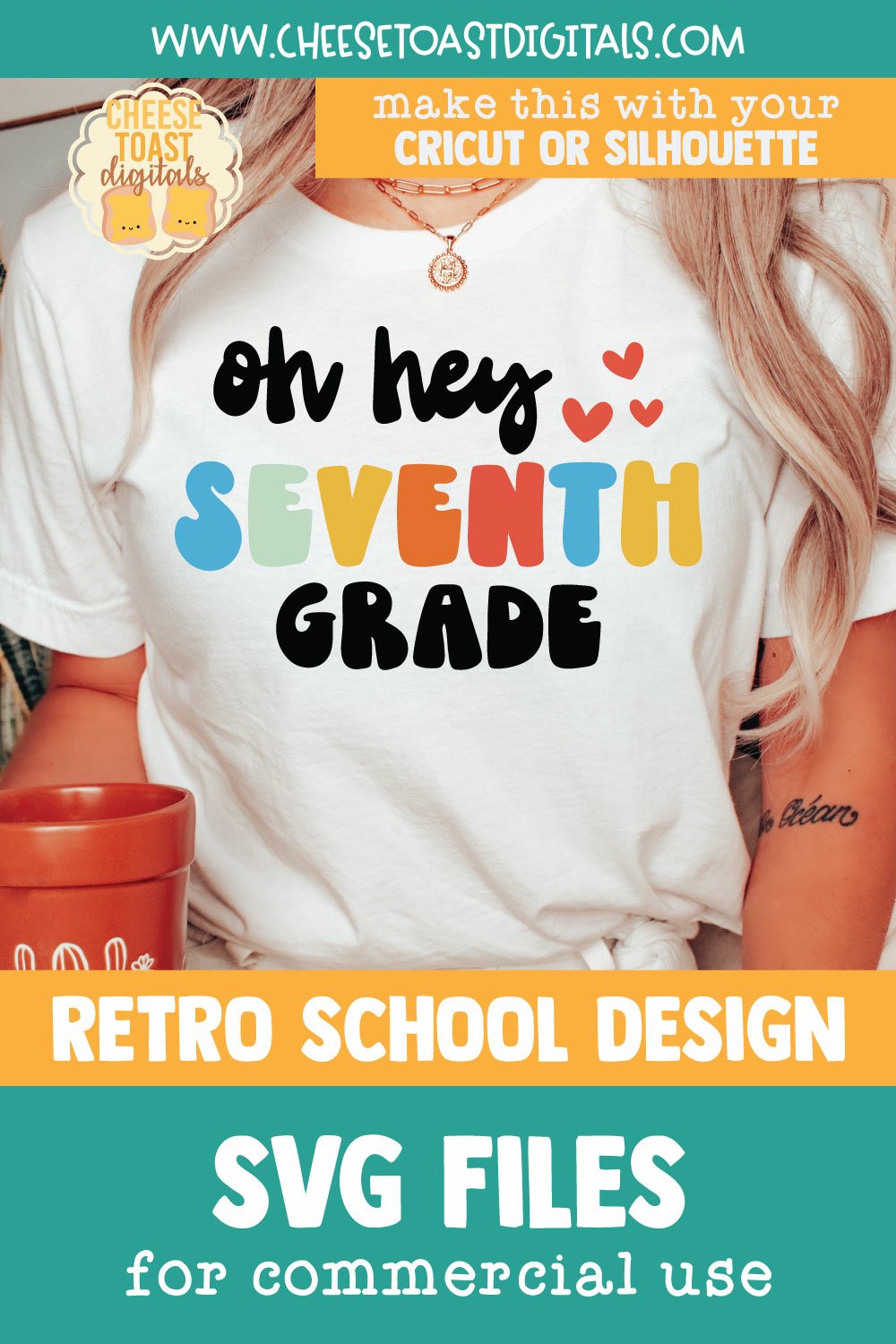 Oh Hey Seventh Grade SVG | Retro Back To School Shirt Quote