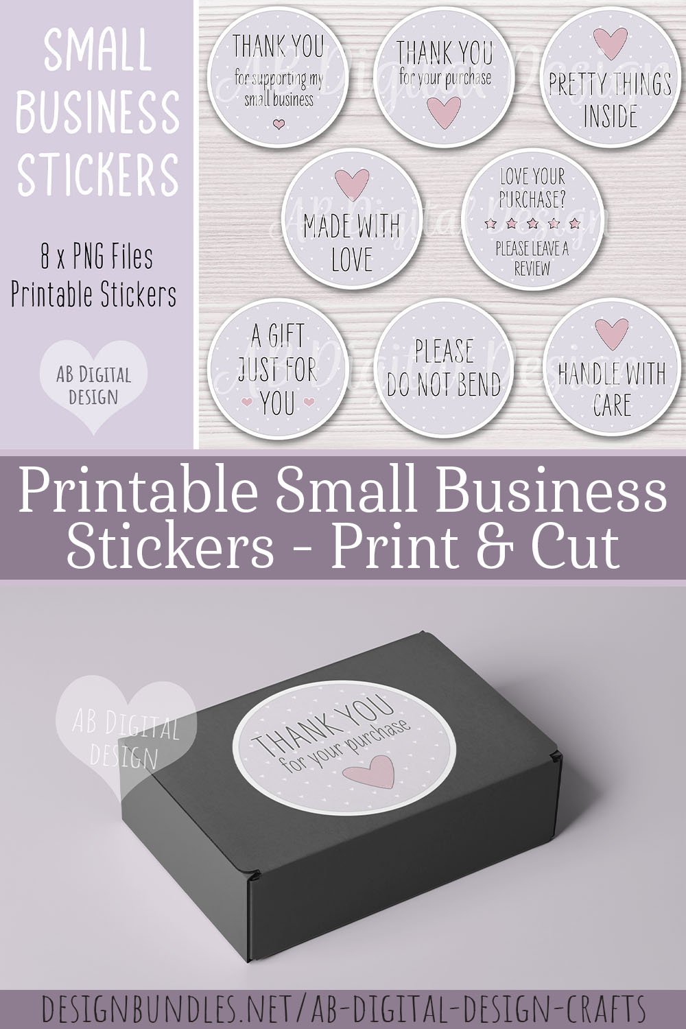 Small Busines Packaging Stickers Bundle