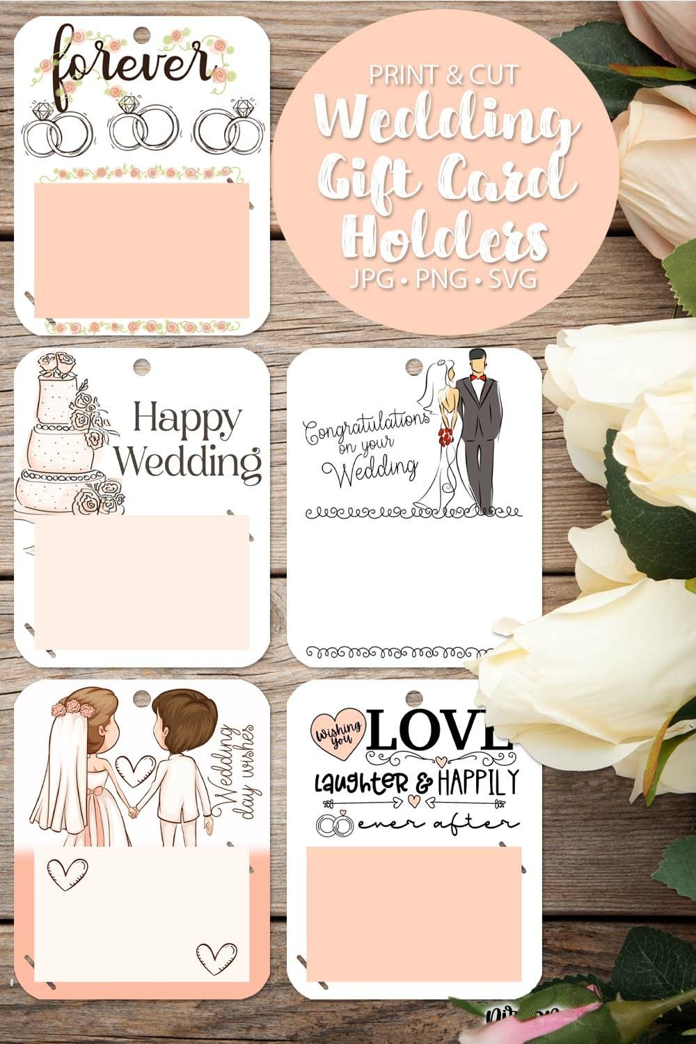 Wedding Gift Card Holders: Printable Designs"