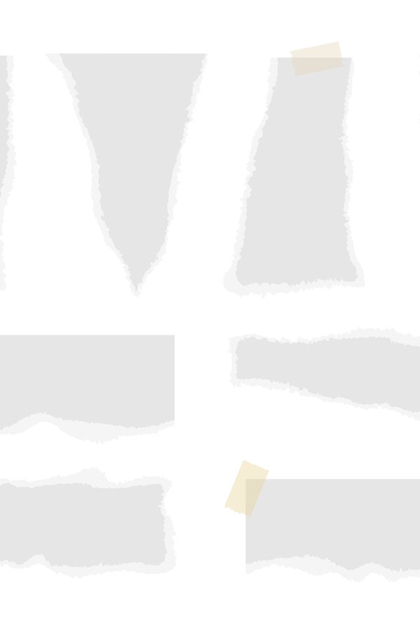 Torn paper. Cardboard rip papers, memo strip scraps. Blank s