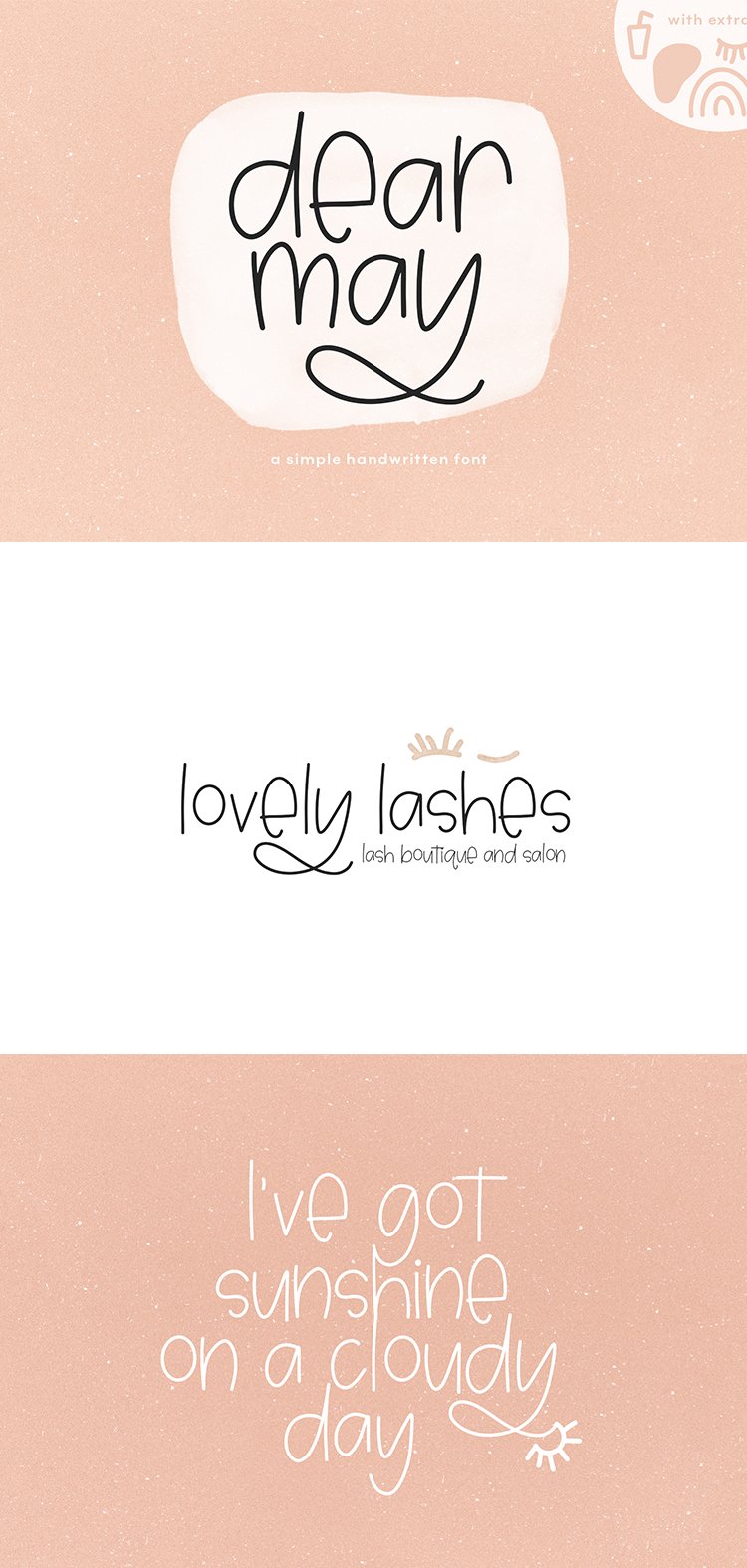 Dear May - A Fun Font with Doodles!