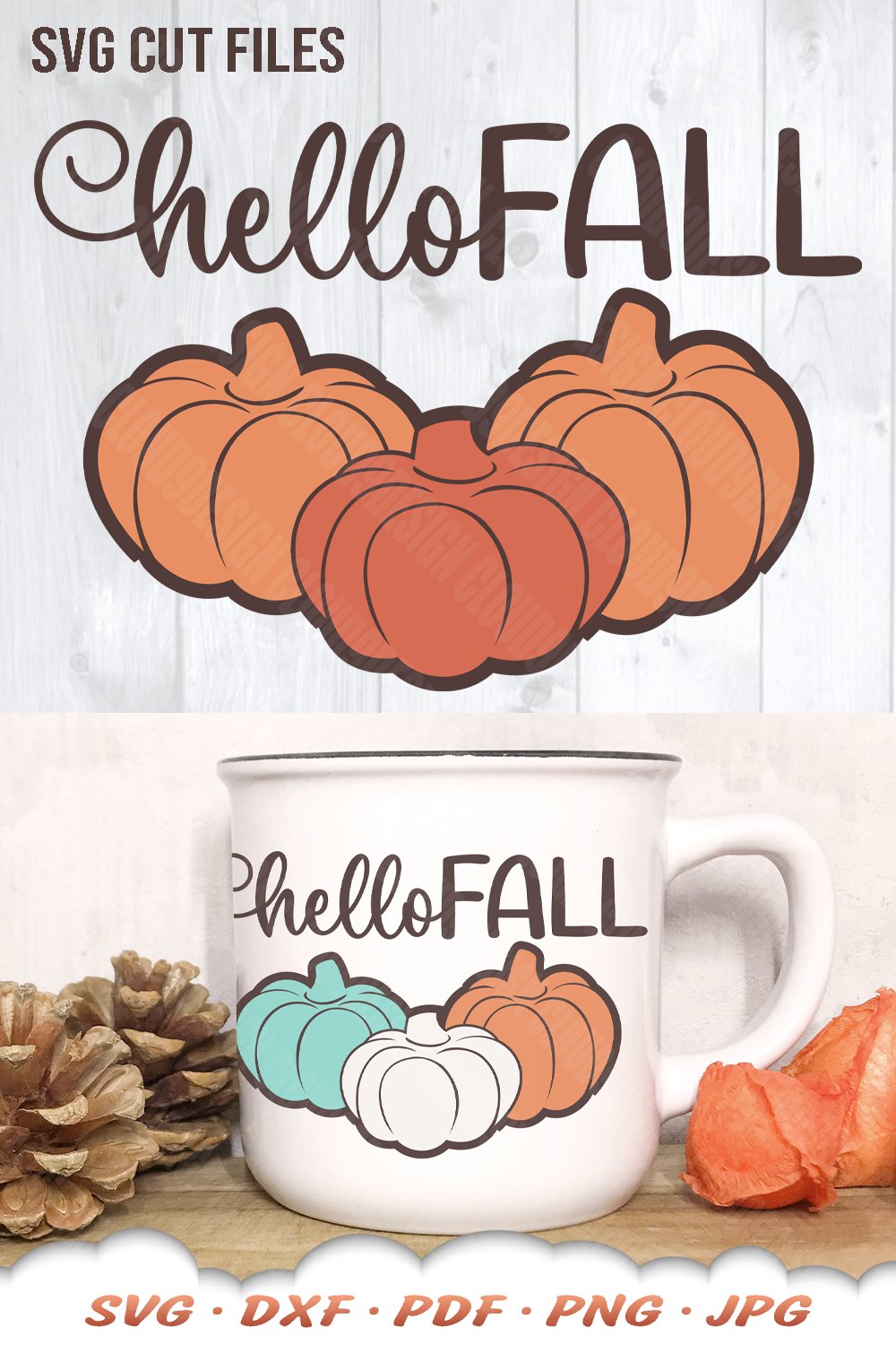 Hello Fall SVG | Pumpkin SVG Cut Files