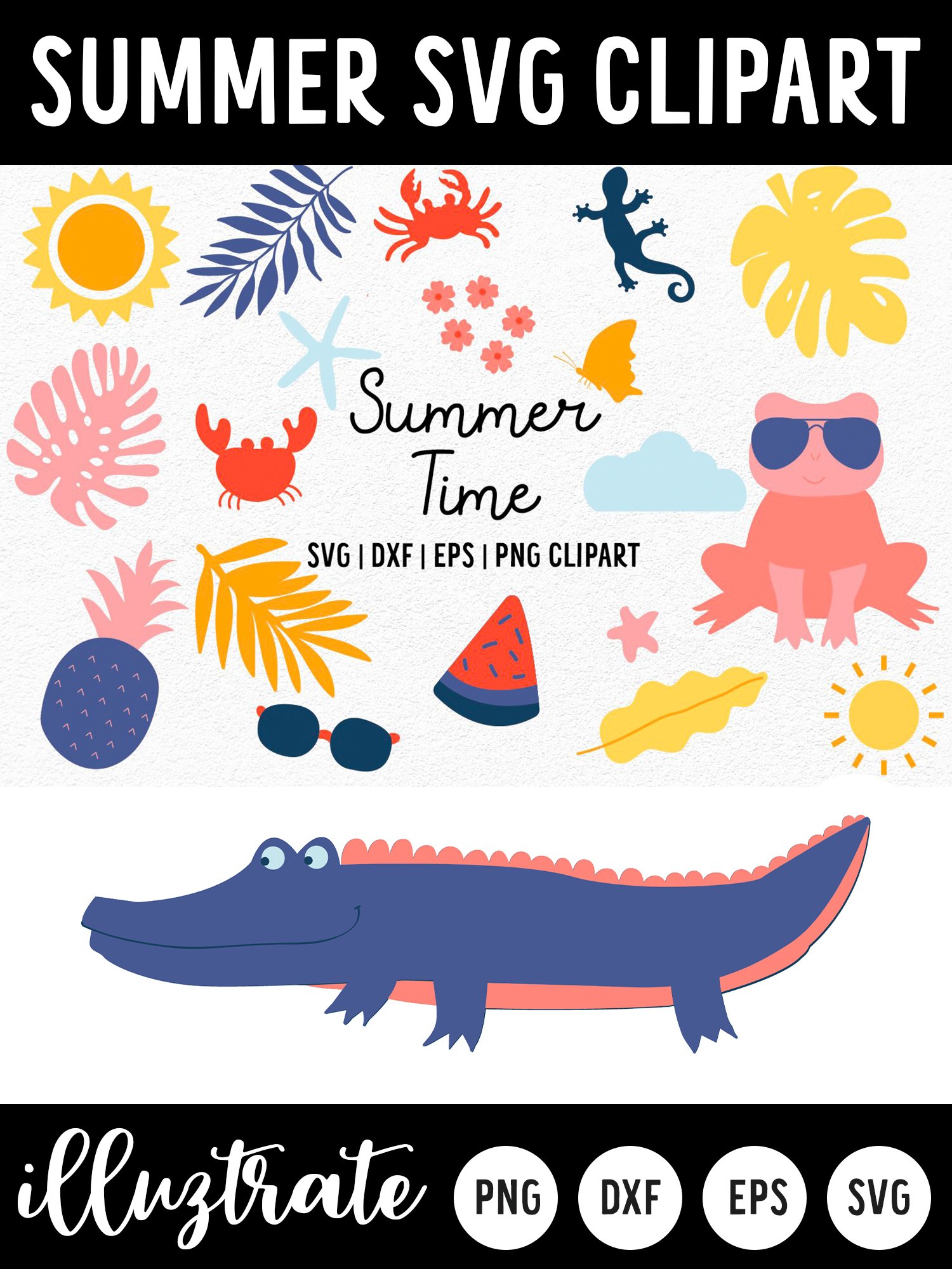 Summer SVG Clipart | Summer Graphics SVG
