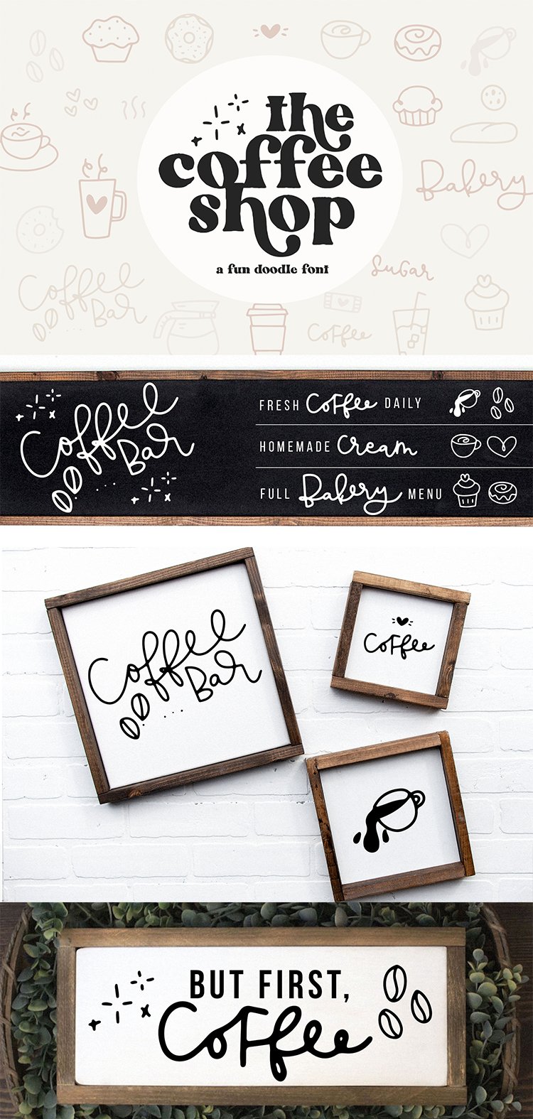 Coffee Shop Doodles - Dingbat Font