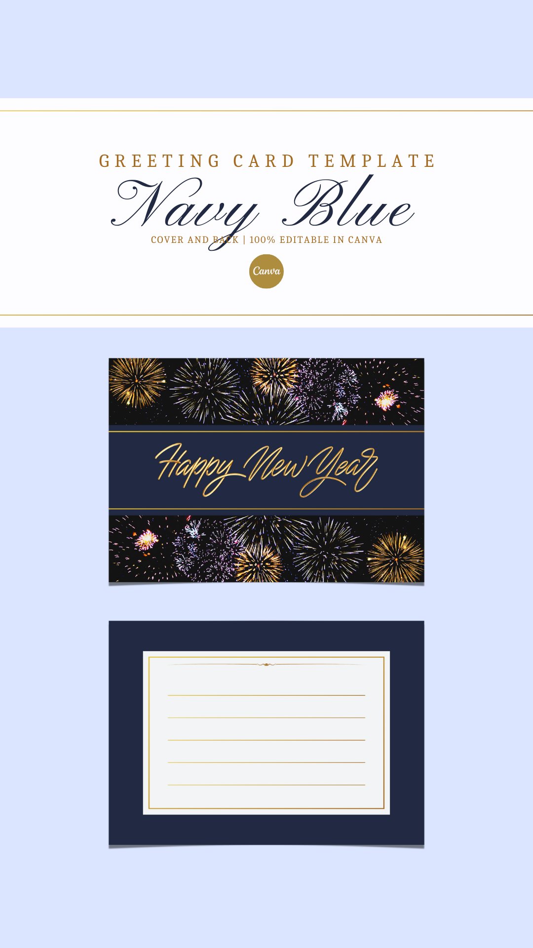 New Year GREETING CARD CANVA TEMPLATE (3057645)