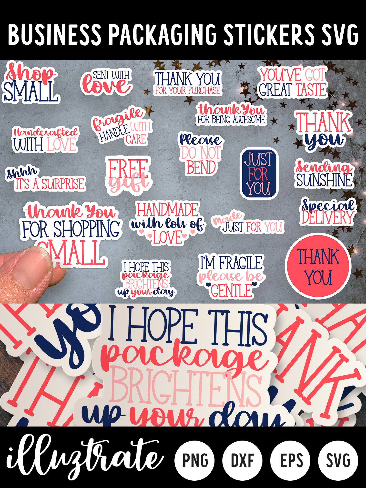 Business Packaging Stickers SVG