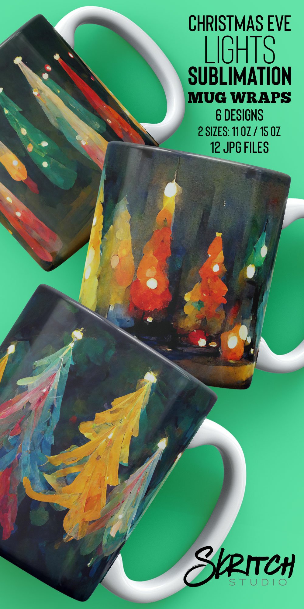 Mug Designs - Christmas Eve - Sublimation Craft Bundle