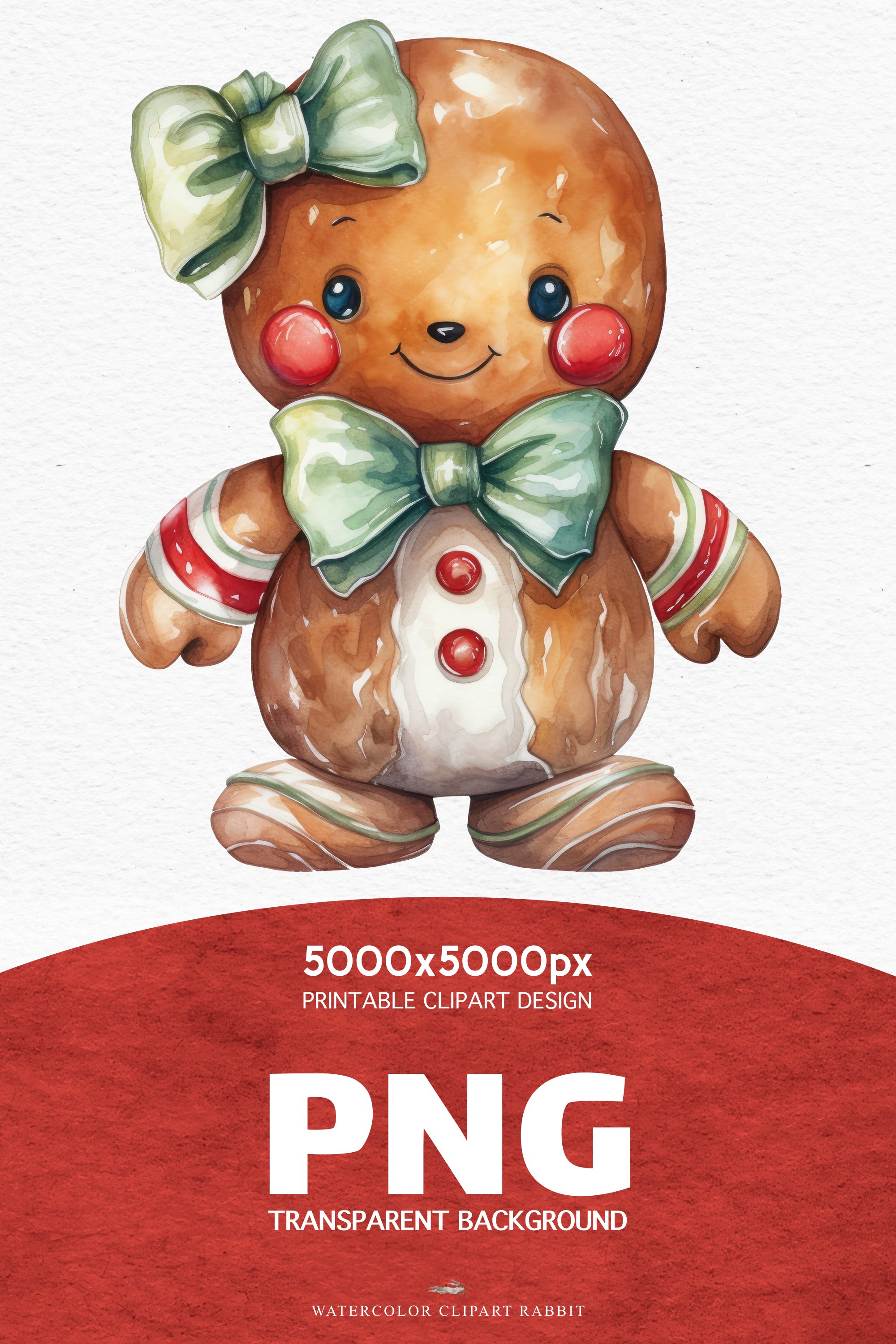 Christmas Gingerbread Man Girl Lady Santa Winter Clipart PNG