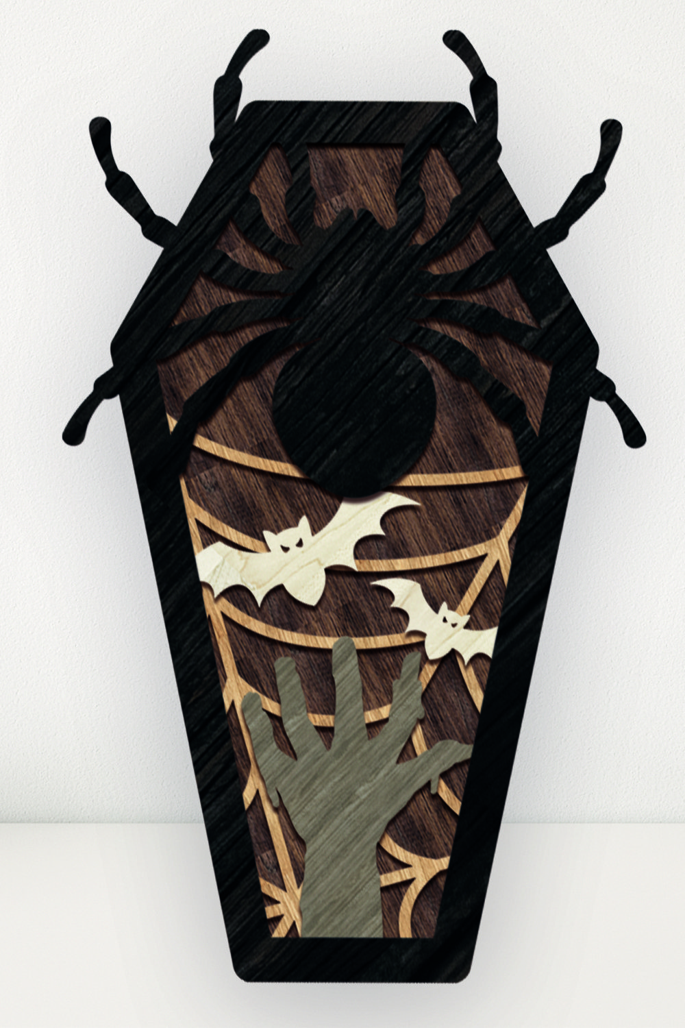 Spooky Halloween Coffin with Spider