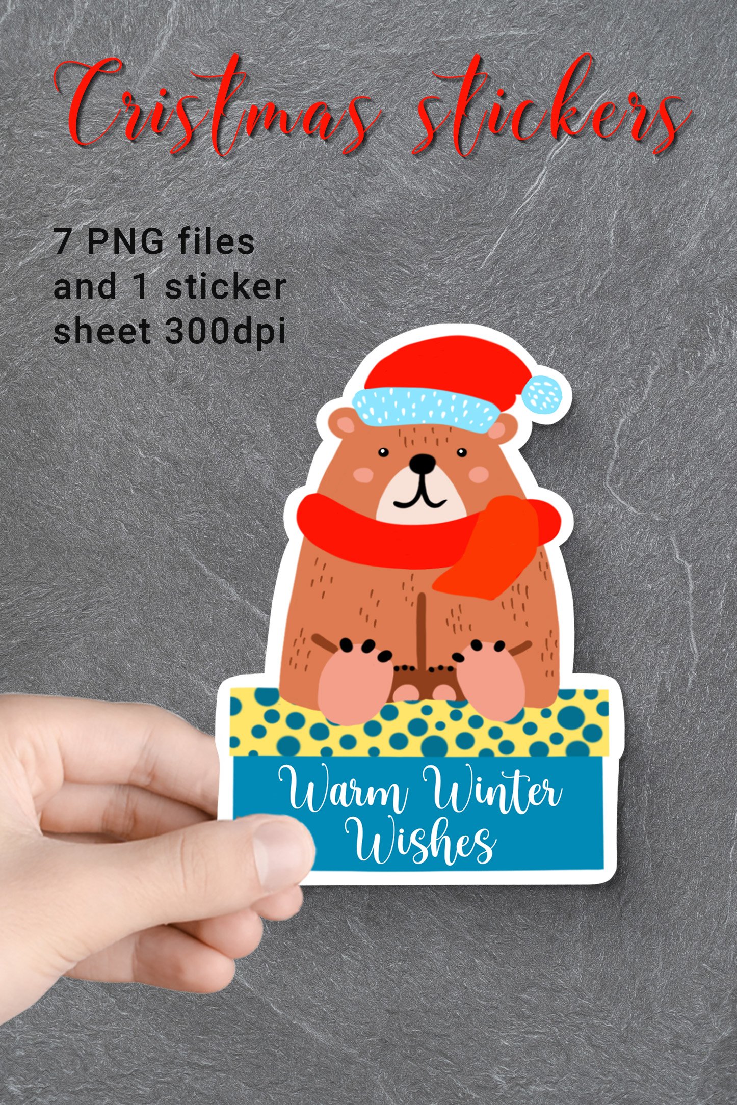Printable Christmas Stickers Pack. Christmas wishes