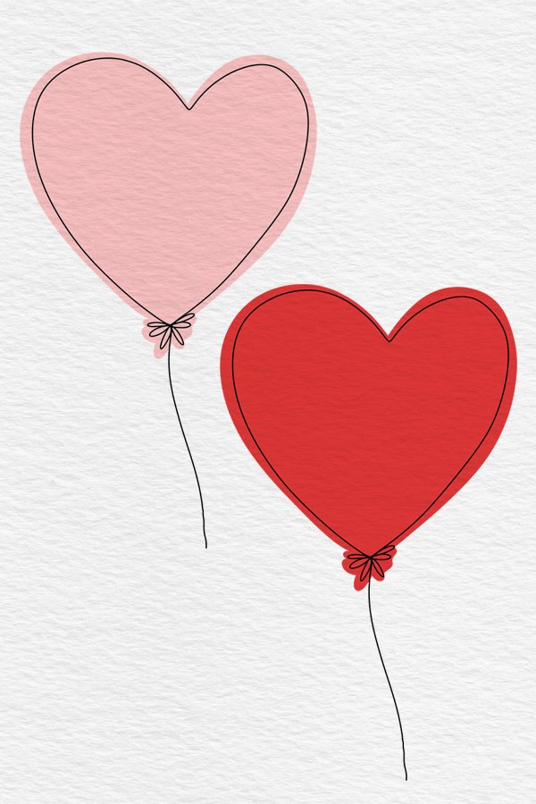 Valentine Balloons PNG Clipart Illustrations