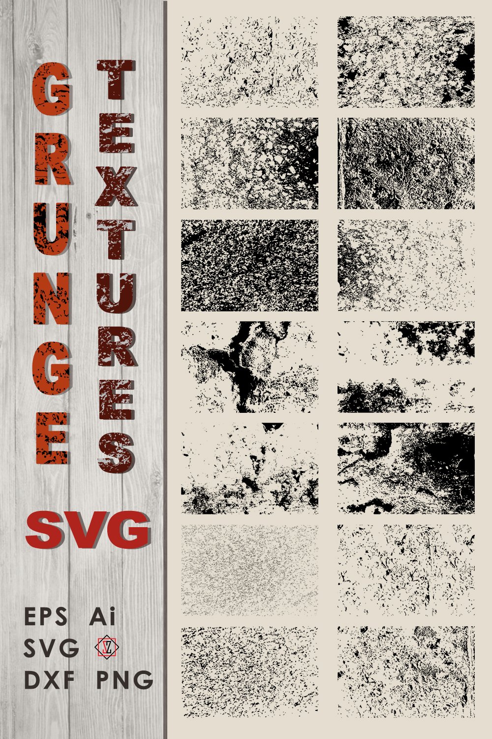 Vector SVG Grunge Texture bundle