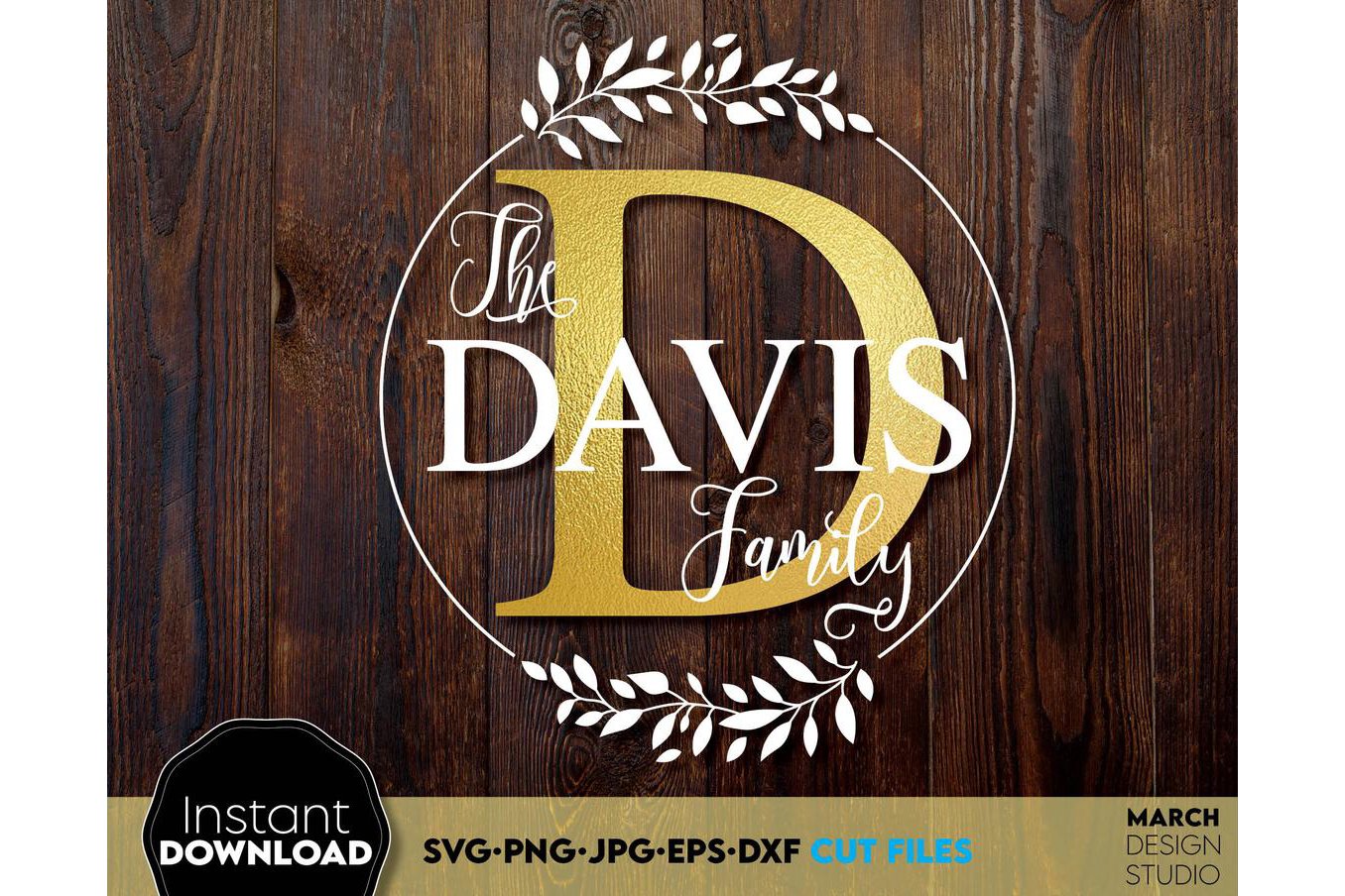 Monogram Floral SVG Circle SVG Monogram Frame SVG Letter SVG