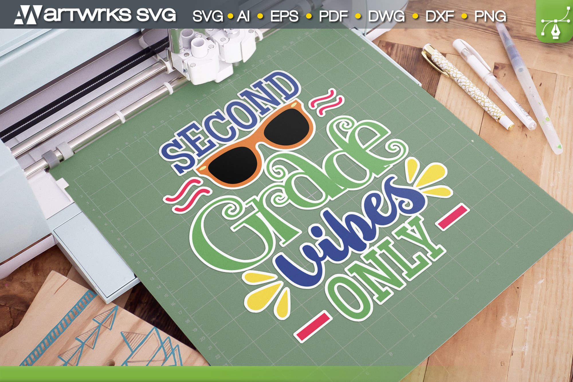 2nd GRADE SVG | Back to school SVG file cut file by ArtWorks