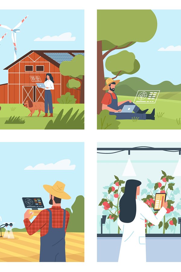 Smart farm people. Digital irrigation with quadcopters, agri