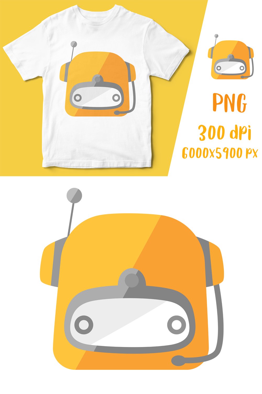 Robot t shirt for child design PNG sublimation Cute print