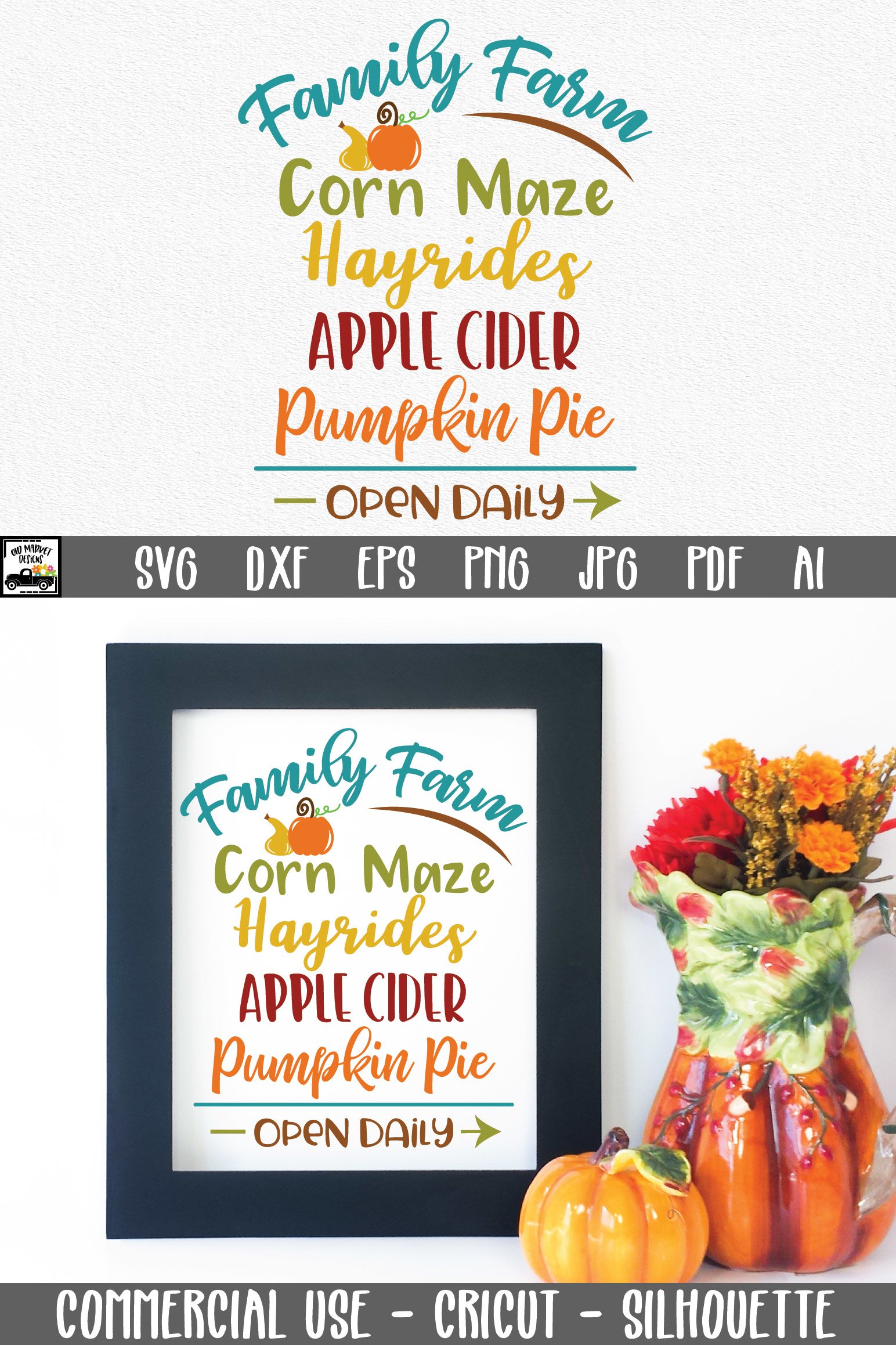 Family Farm SVG - Fall SVG File - Autumn Cut file