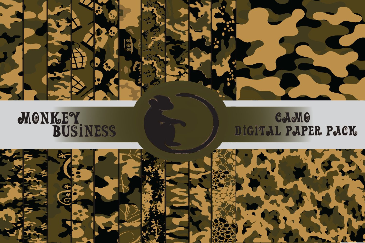 Army digital papers, Instant download, Printable JPG files