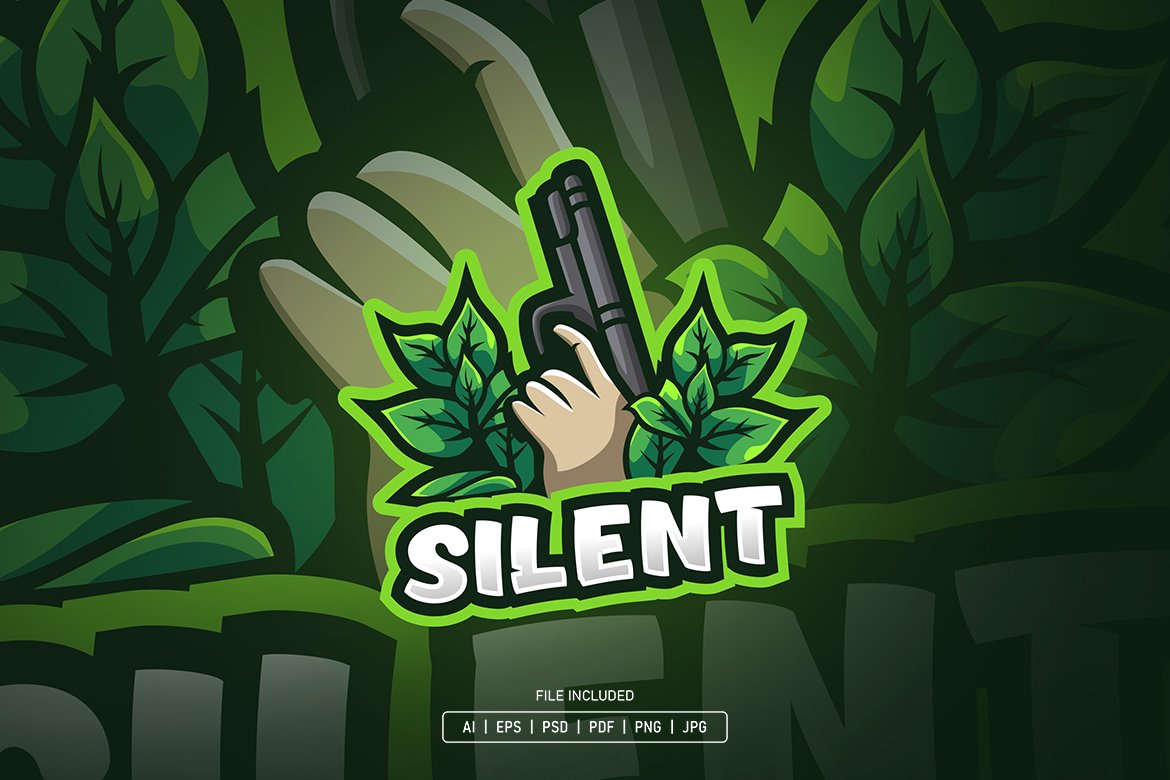 silent work mascot logo
