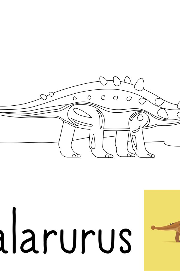Coloring page for kids with Talarurus