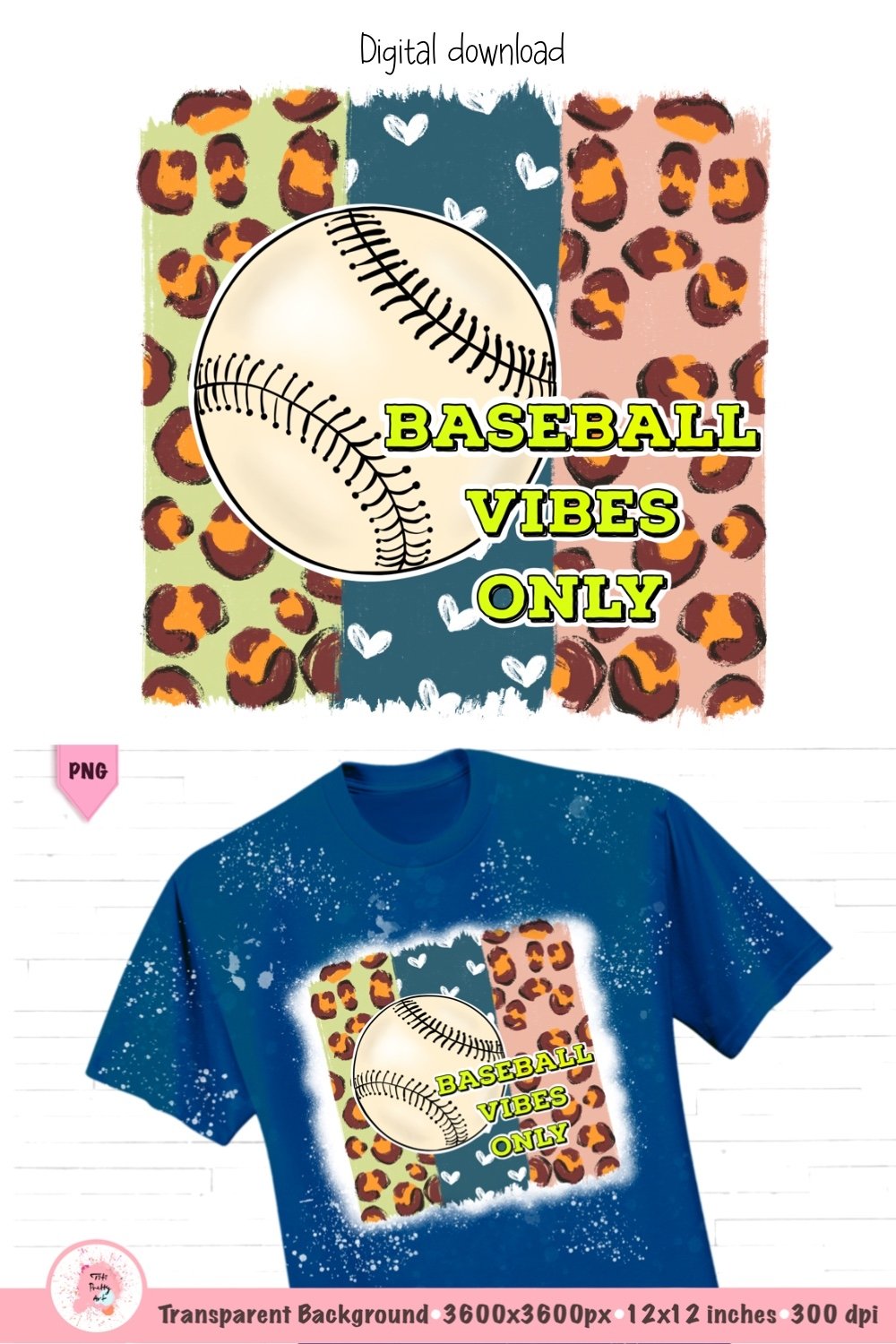 Leopard Baseball Sublimation Bundle PNG