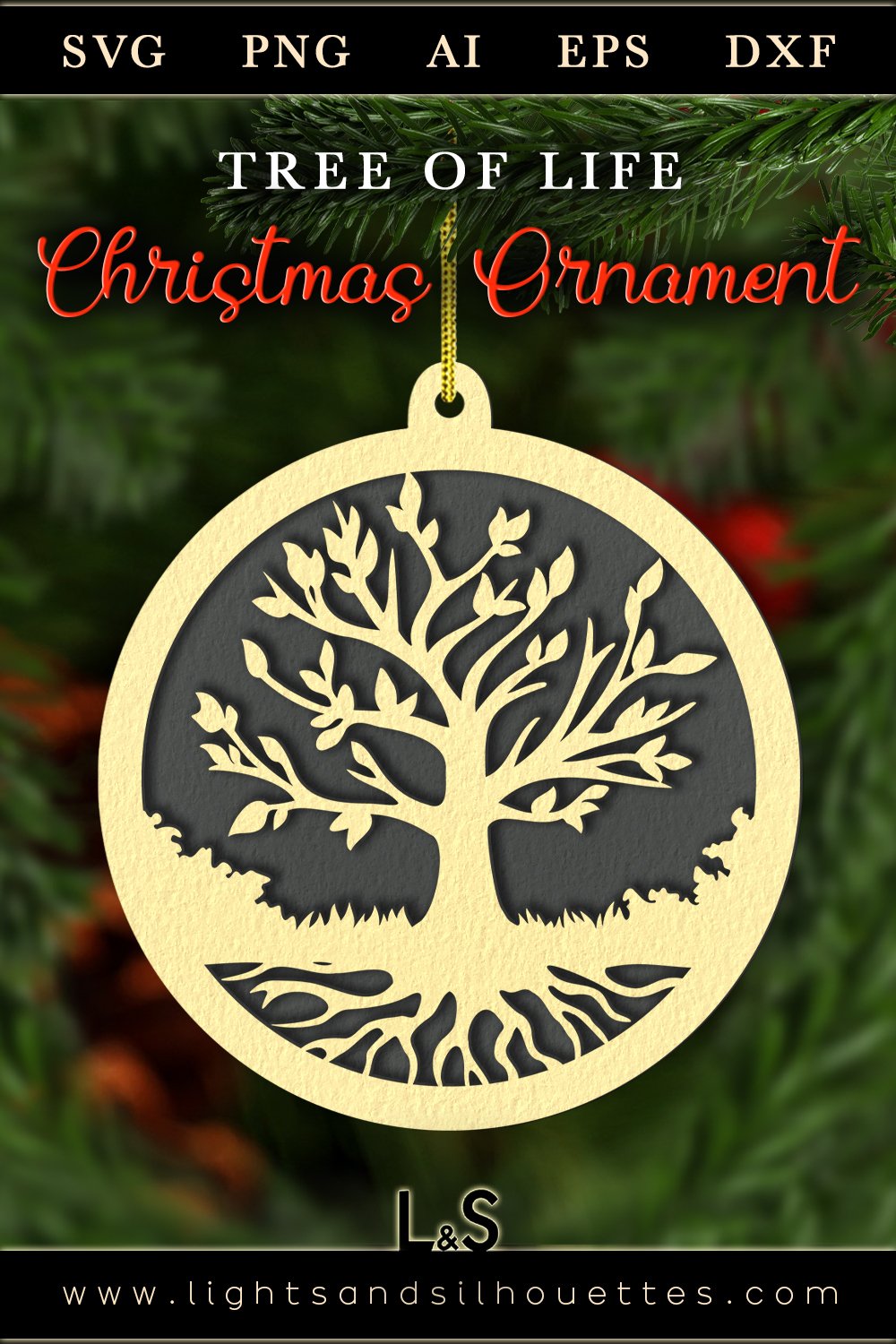 Tree of Life Christmas Ornament Svg | 3D Layered Paper Art