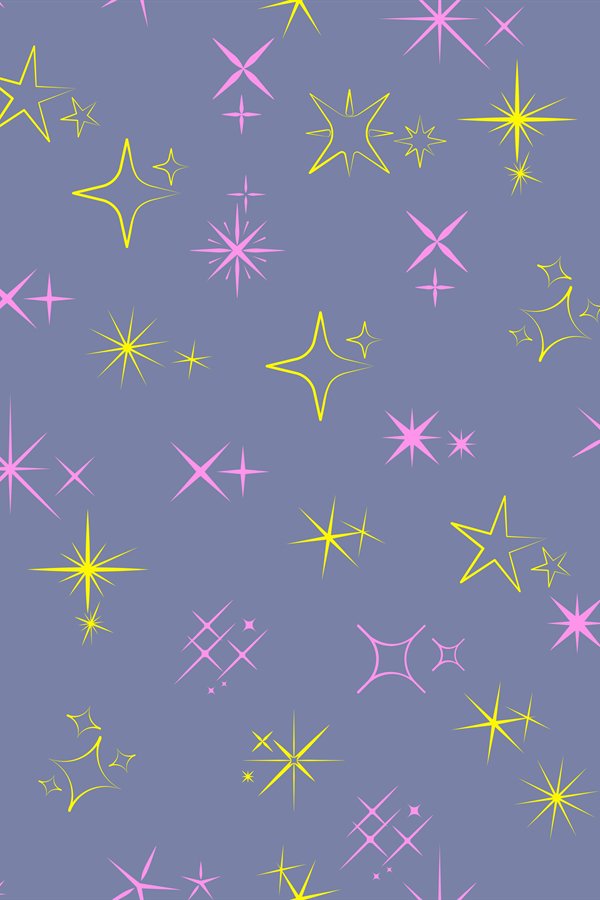 Seamless pattern with sparkles symbols