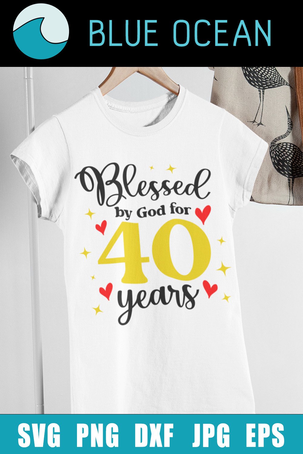 Blessed by god for 40 years SVG, 40th birthday (2154711)