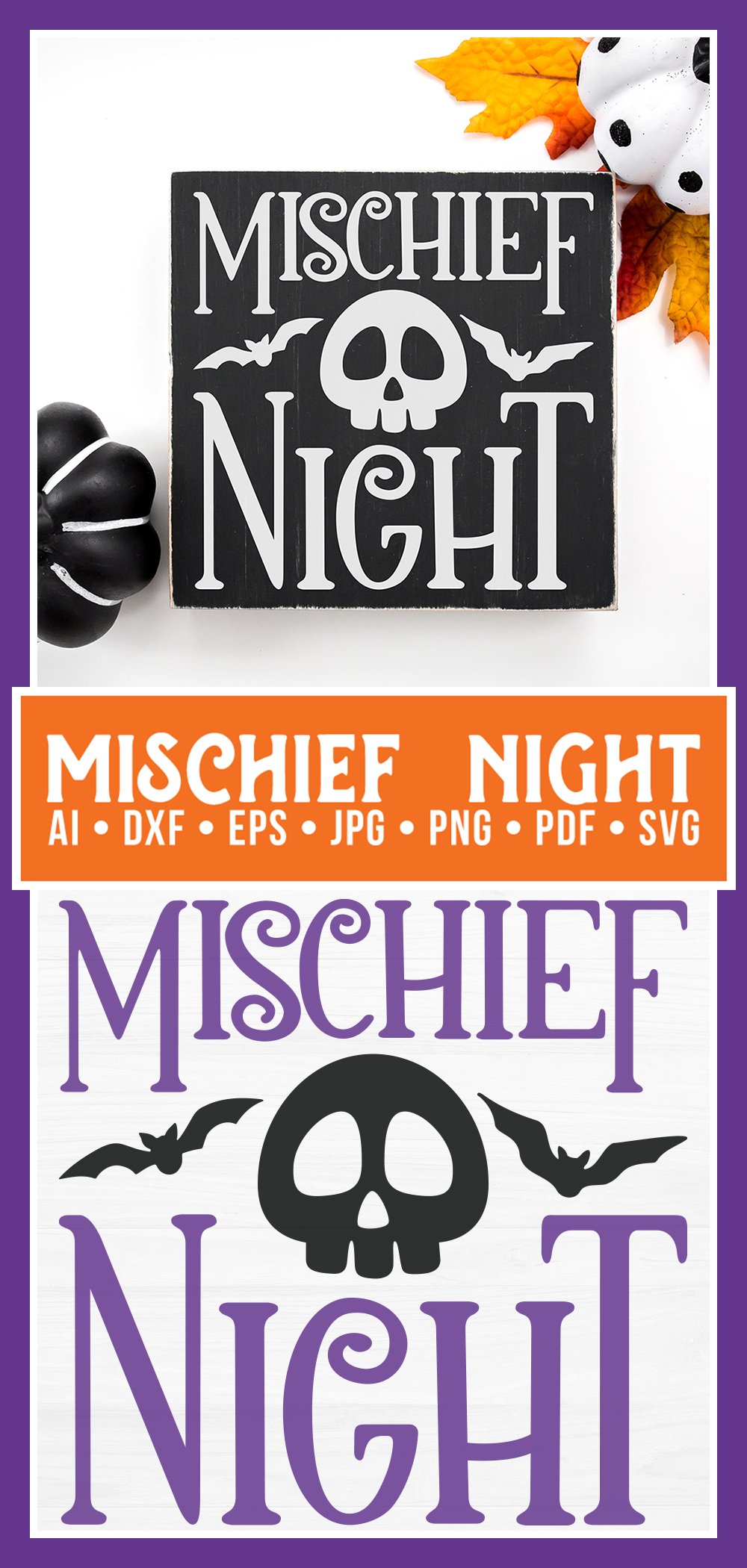 Mischief Night sign svg