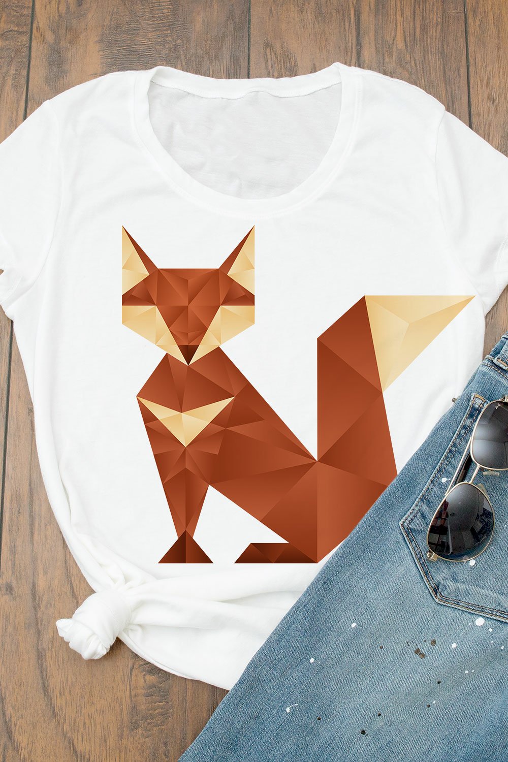 Geometric Fractal Fox Printable Sublimation PNG File