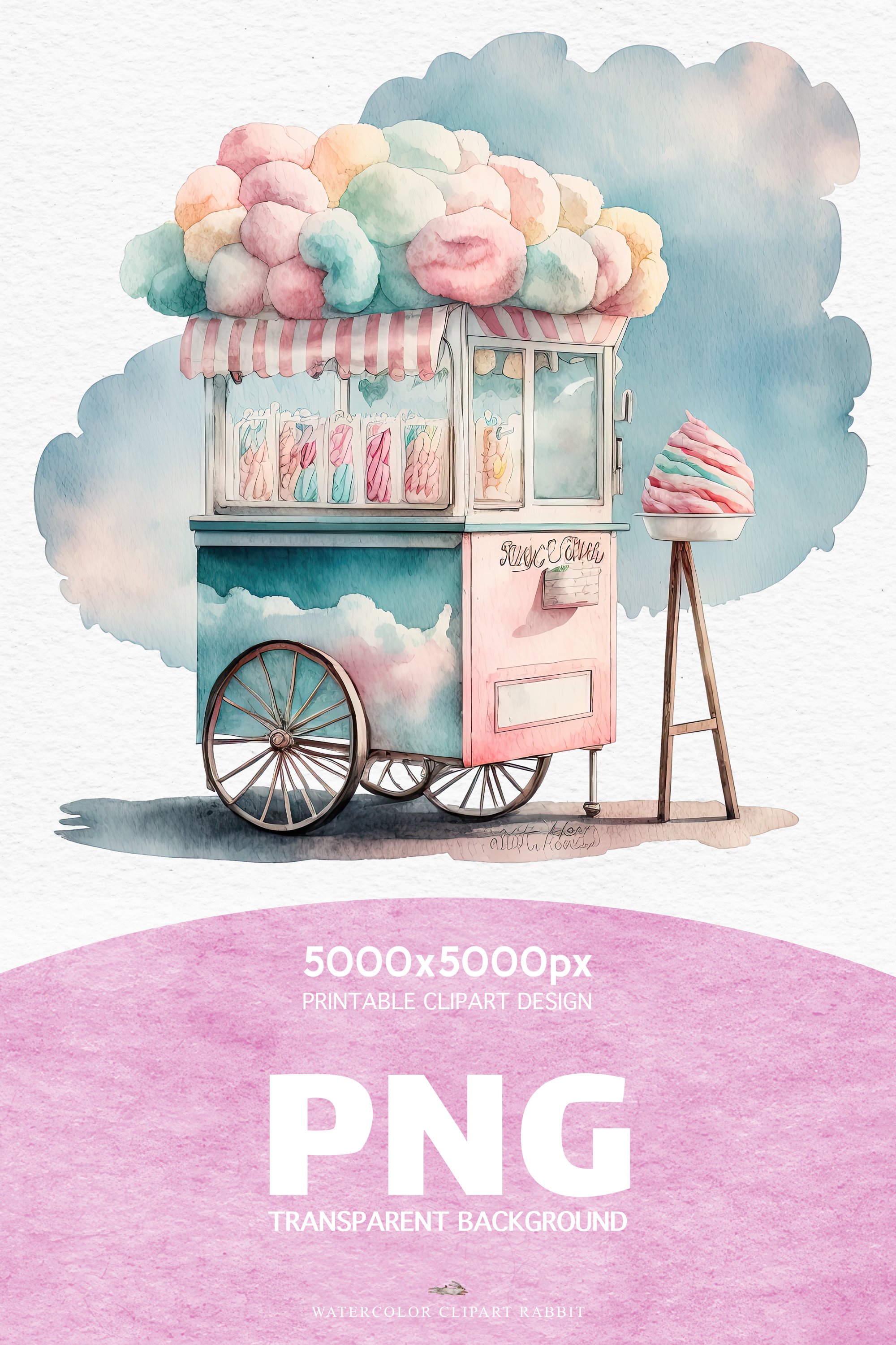 Cotton Candy Sugar Dessert Illustration Sweets Clipart PNG