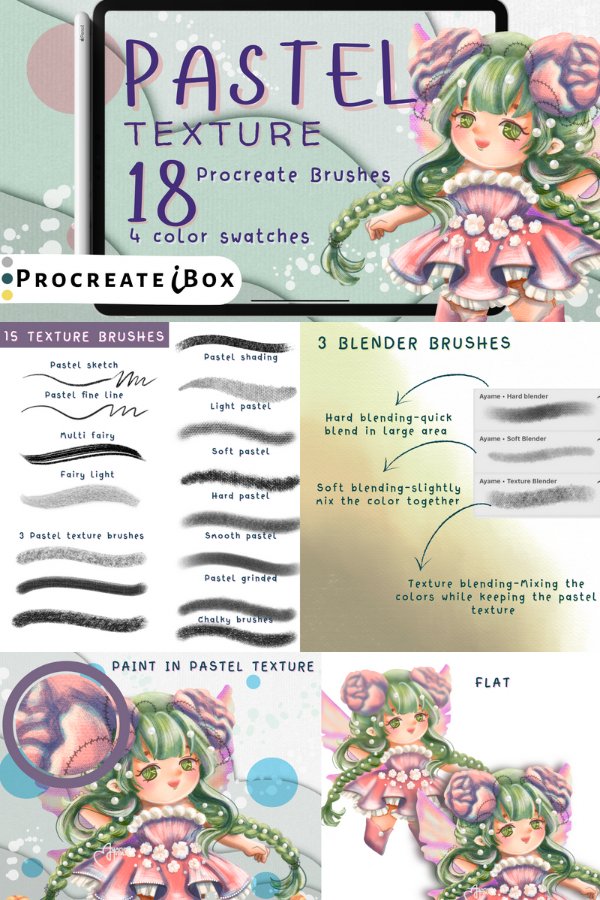 18 Pastel texture Procreate brushes | Colors | ProcreateiBox