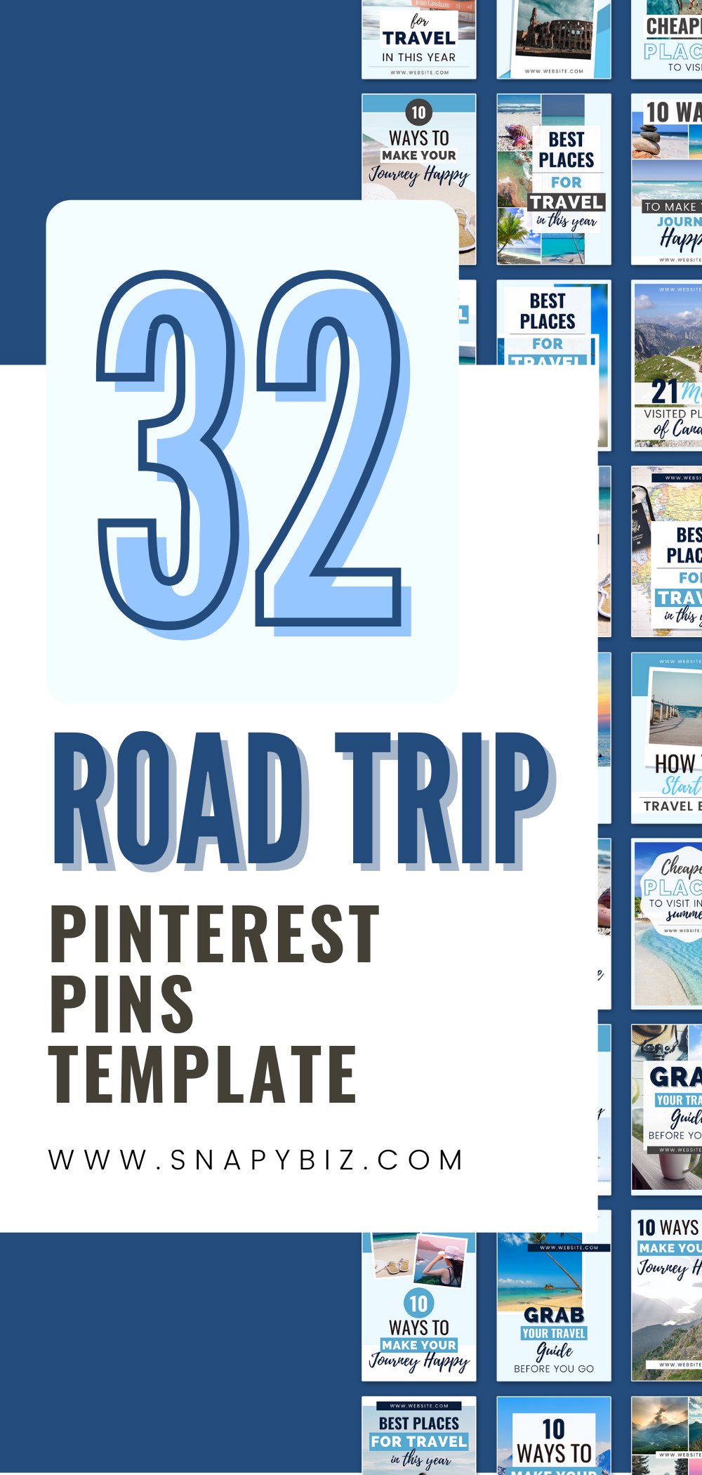 Road Trip Travel Pinterest Template- Luxury Travel Blogger