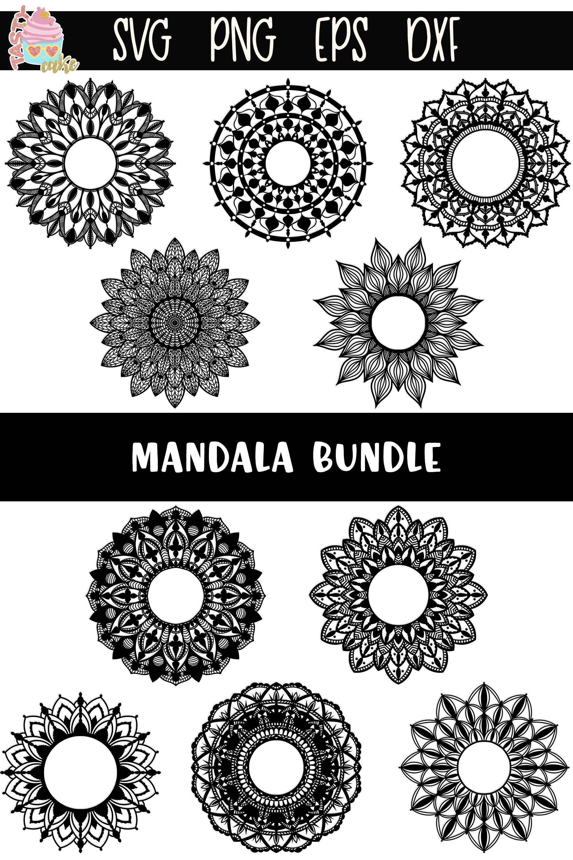 Mandalas Monogram SVG - Mandala Bundle Cut Files
