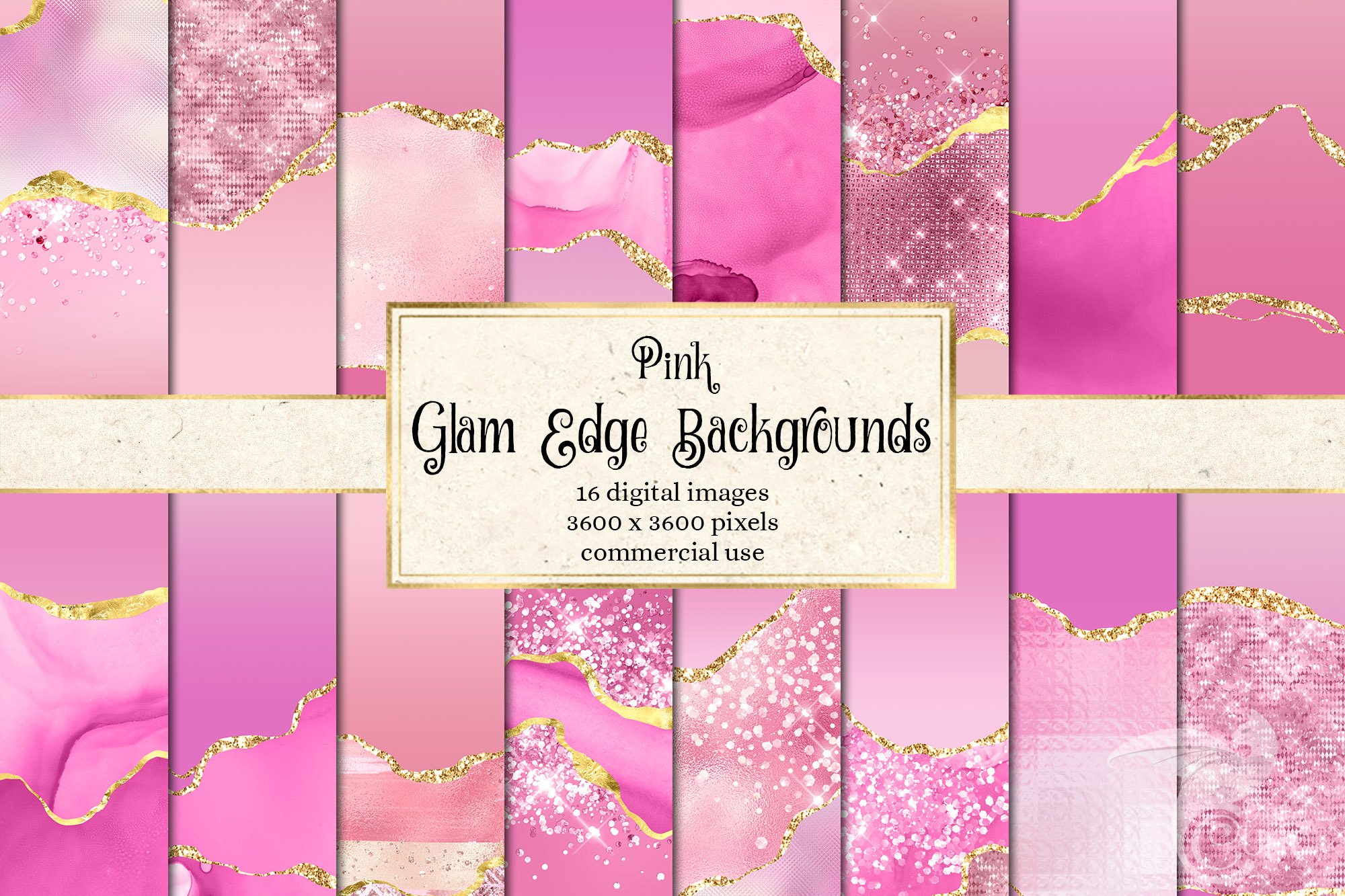 Pink Glam Edge Backgrounds