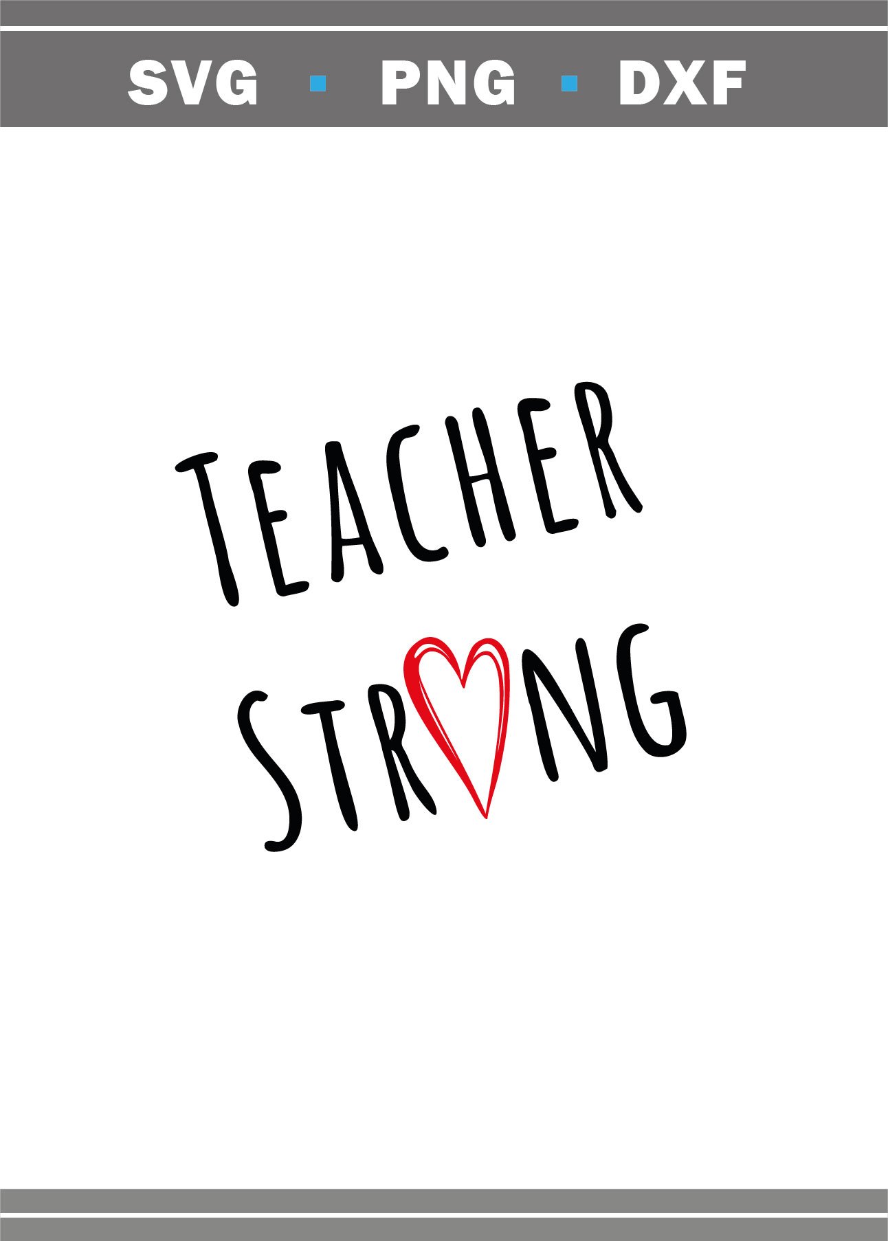 Teacher strong sign SVG set on red heart, for (949205)