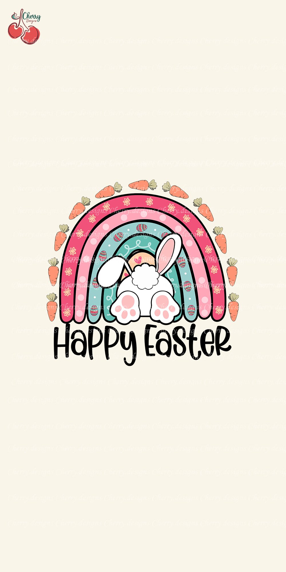 Carrot Rainbow PNG, Happy Easter Day PNG, Cute Bunny PNG