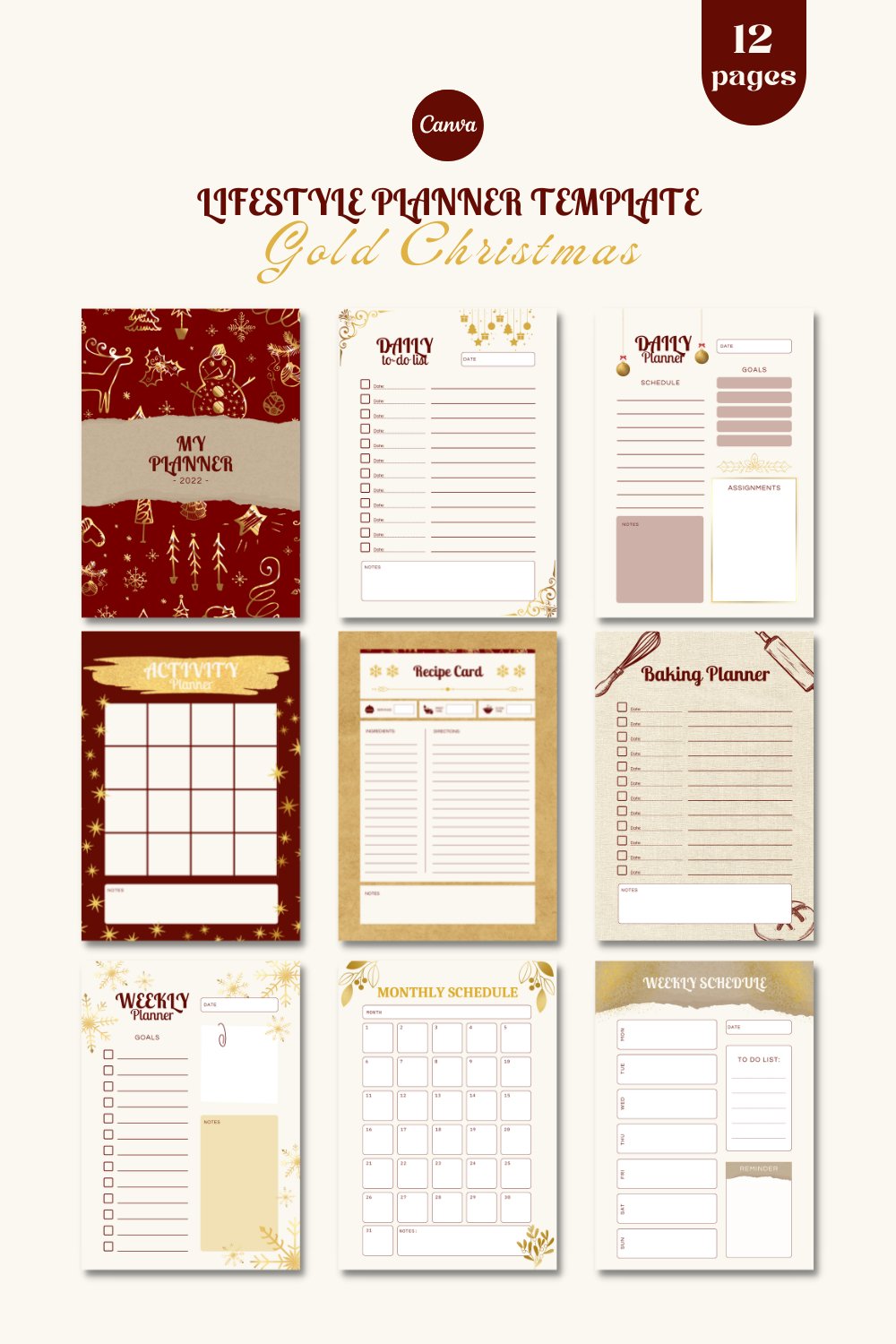 PLANNER Gold Christmas