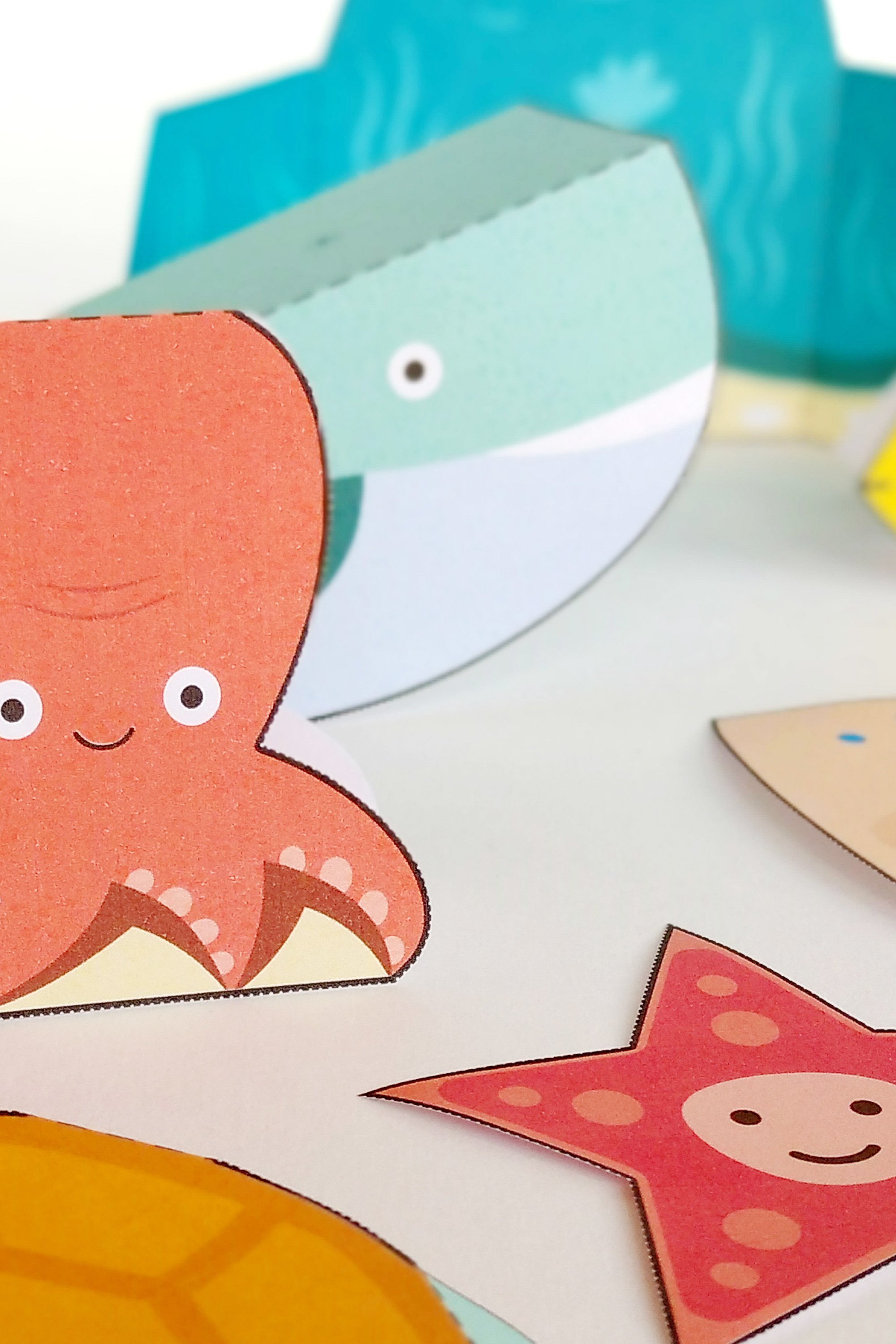 Ocean. Cut Outs, Scissor Skills Templates