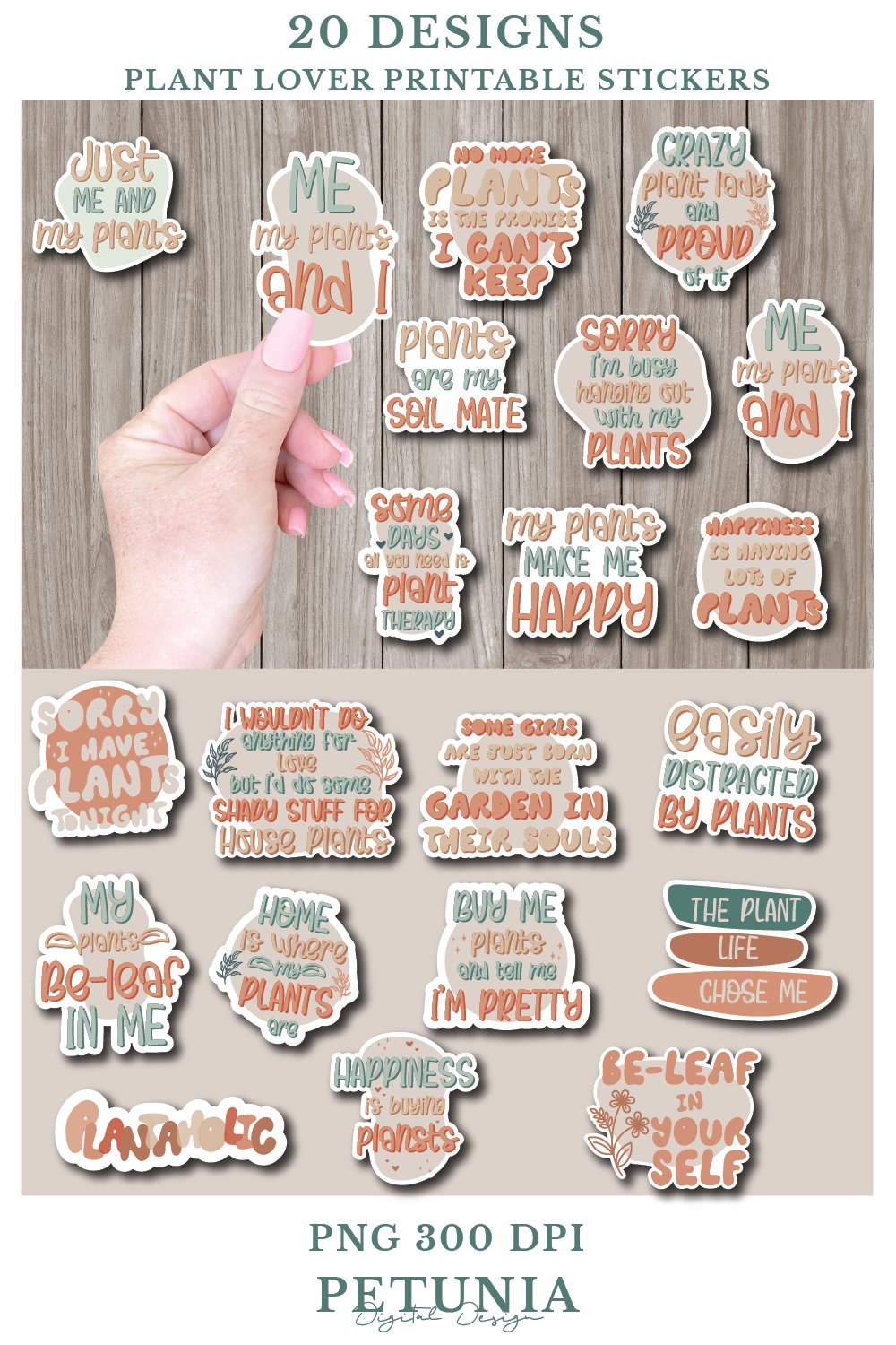 Plant Stickers | Printable Stickers Bundle