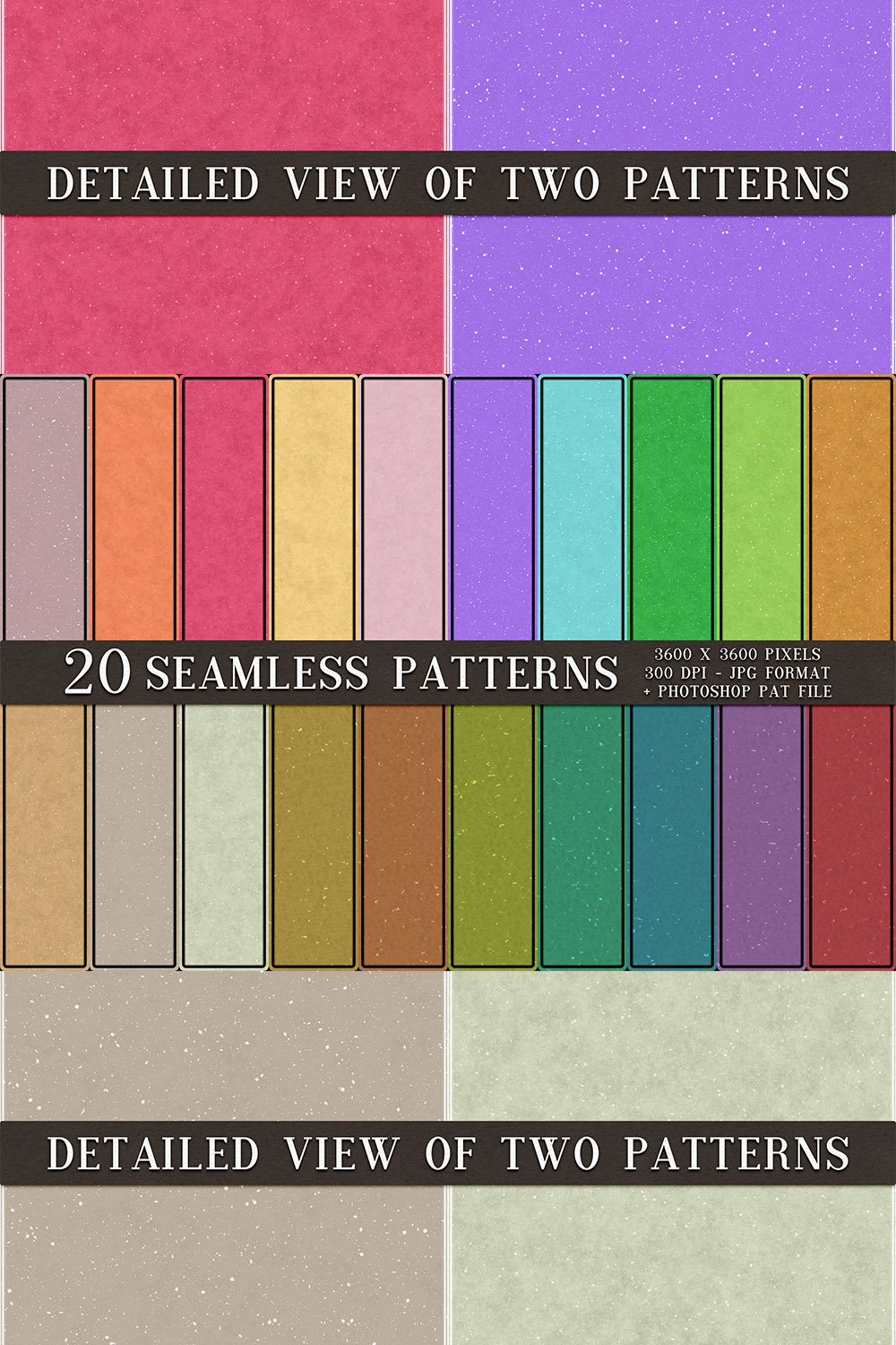 Subtle Colorful Grunge Seamless Patterns