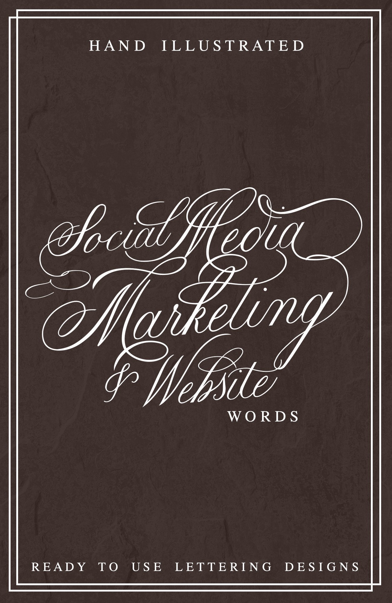 Website Marketing and Social Media Lettering Designs